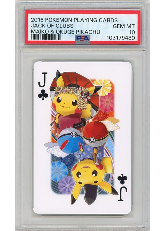 Jack of Clubs (Maiko & Okuge Pikachu Playing Cards) PSA 10 - Gradede ...