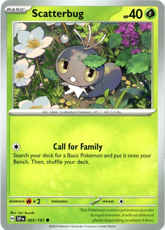 Scatterbug - 5/191 - Pokemon enkeltkort fra SV08 Surging Sparks