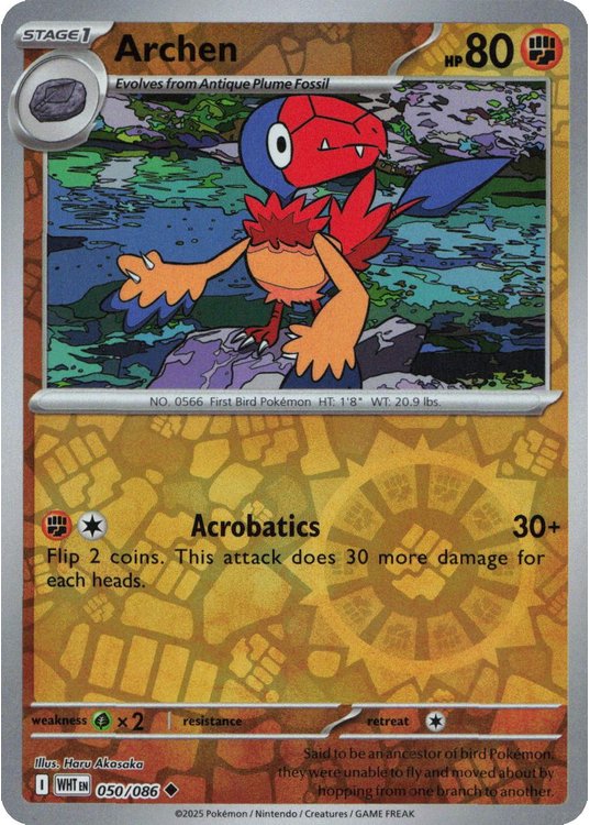Archen 050/086 Reverse - Pokemon enkeltkort fra SV10.5 White Flare