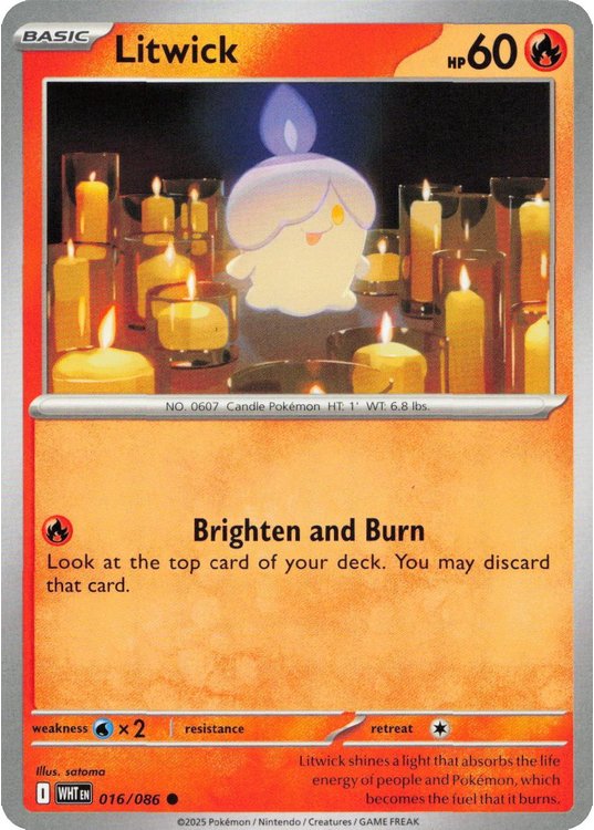 Litwick 016/086 - Pokemon enkeltkort fra SV10.5 White Flare