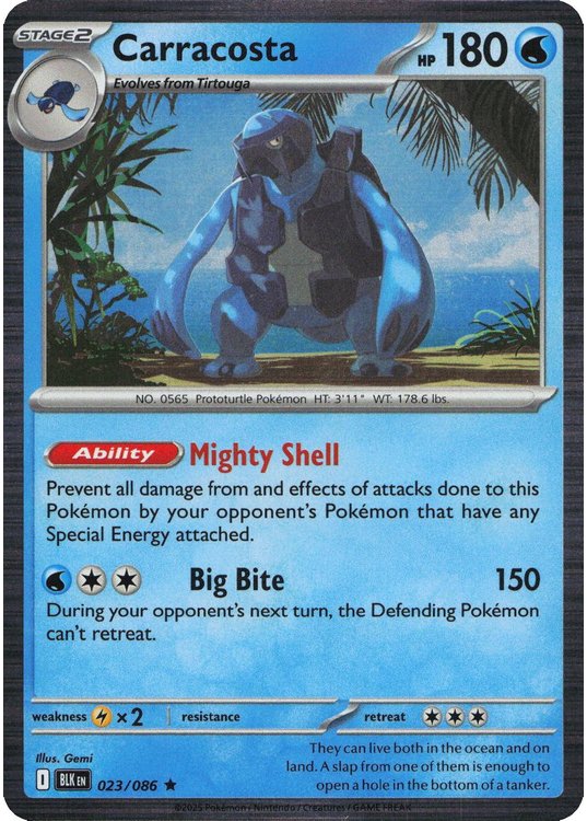 Carracosta 023/086 (Holo) - Pokemon enkeltkort fra SV10.5 Black Bolt