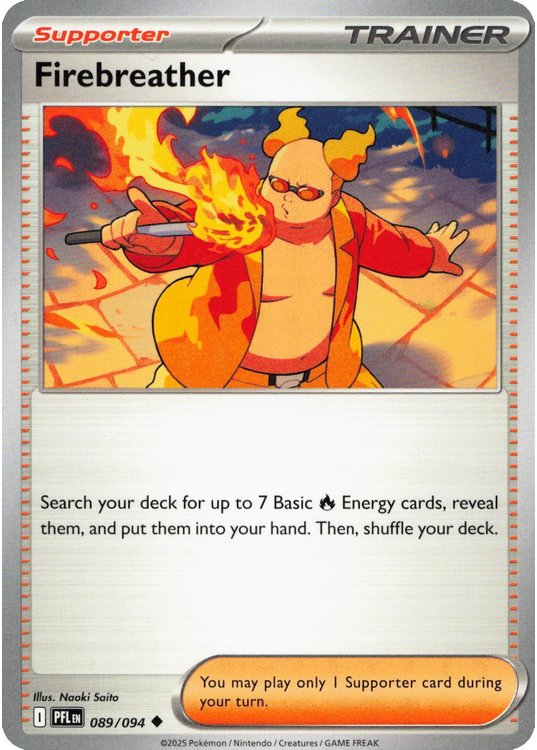 Firebreather 089/094 - Pokemon enkeltkort fra ME02 Phantasmal Flames