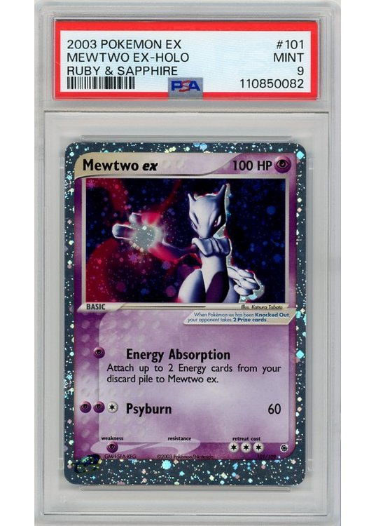 Mewtwo ex PSA 9 - Gradede pokemon kort på Pokemons.dk