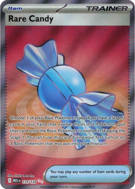 Rare Candy 175/132 - Pokemon enkeltkort fra ME01 Mega Evolution