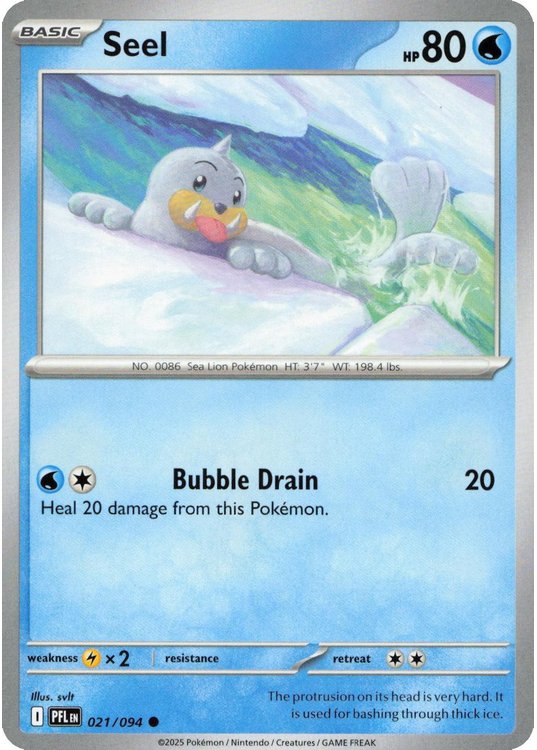 Seel 021/094 - Pokemon enkeltkort fra ME02 Phantasmal Flames